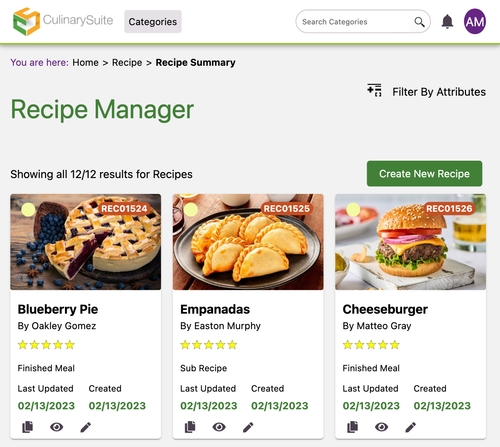 Food Management Software | CulinarySuite
