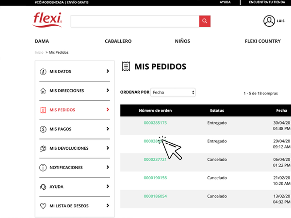 Cómo hacer una devolución - Sitio Flexi
