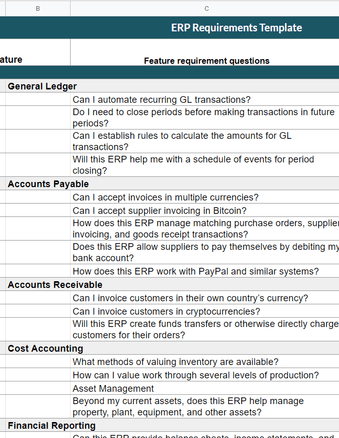 COMPANES WHO HAVE USED ERP FOCUS DURING THEIR SELECTION