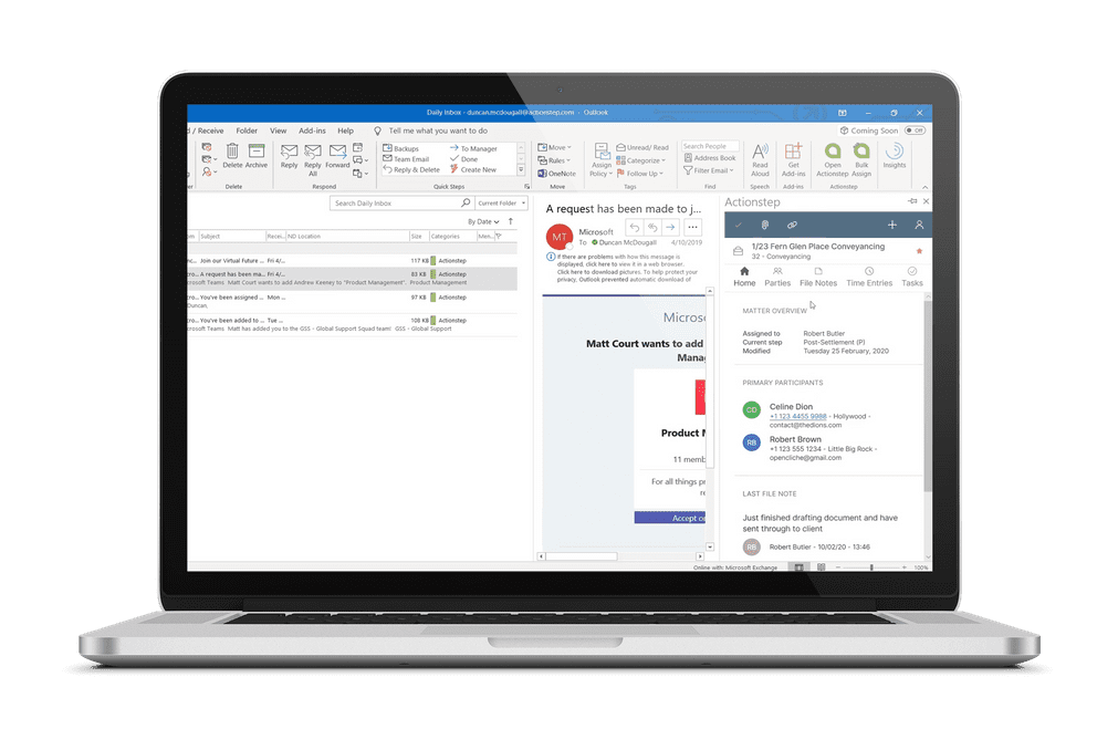 Actionstep Outlook Add-in For Microsoft 365