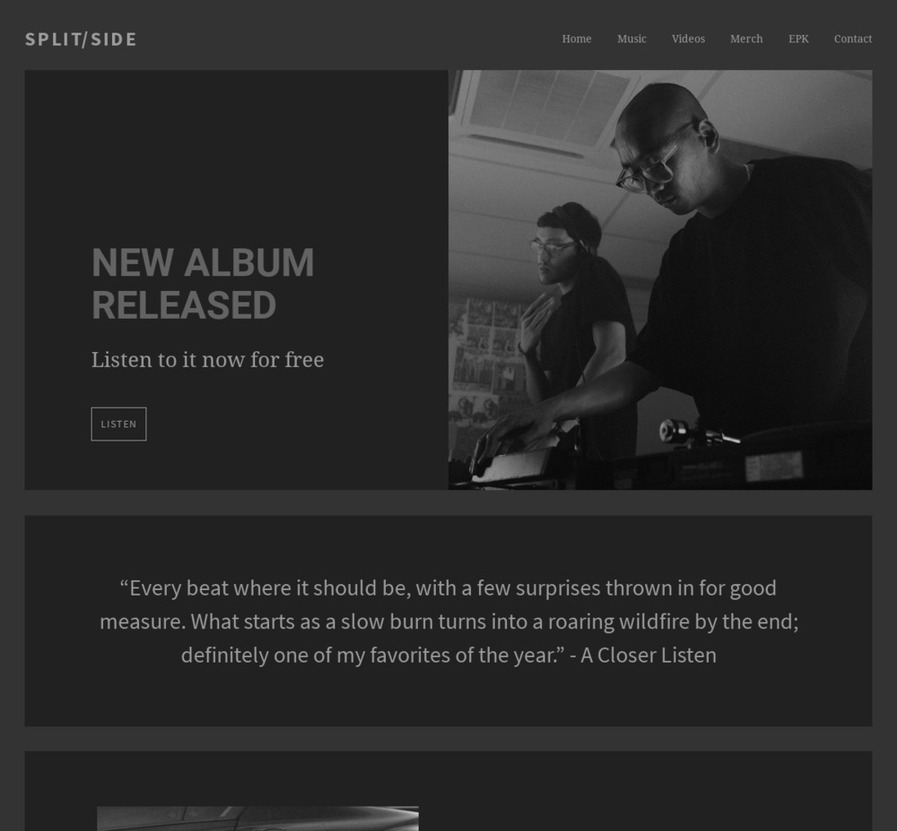 EPK Templates for Bands and Music Artists | Bandzoogle