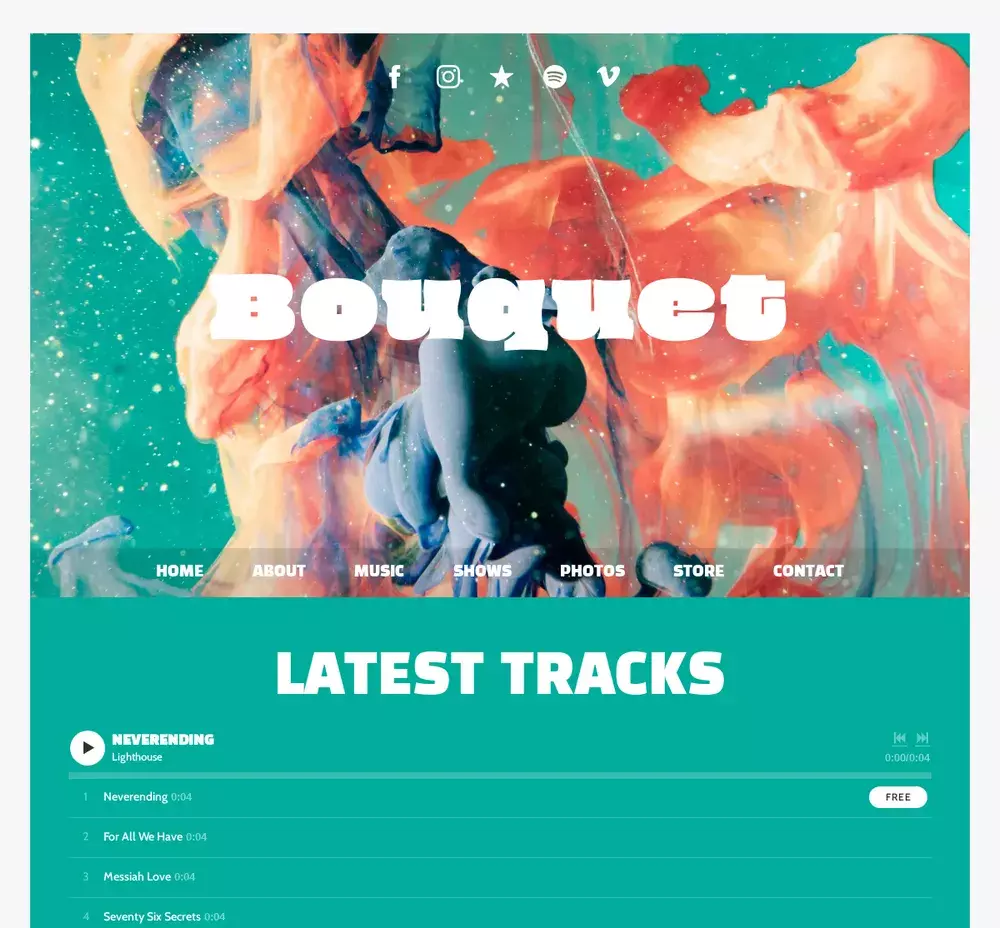 Website Templates for Bands and Musicians | Bandzoogle