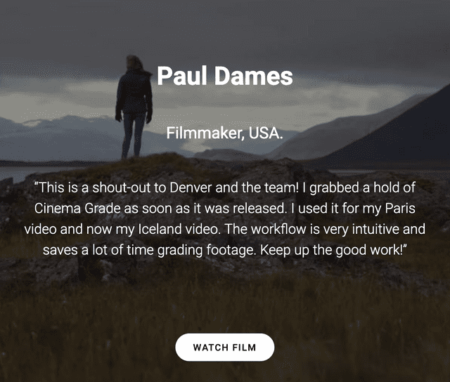 Cinema Grade FREE Trial - Color Grading Software