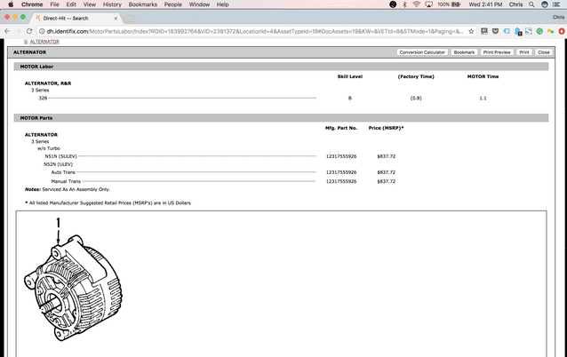 Find the labor times you need instantly.