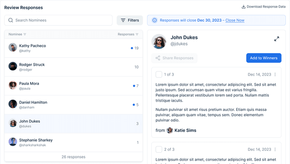 Get a Demo │ Nectar Nomination Program