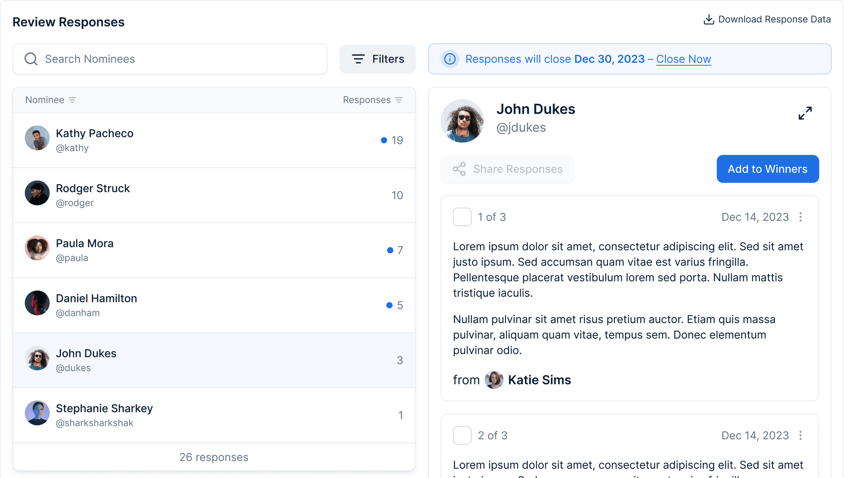 Get a Demo │ Nectar Nomination Program