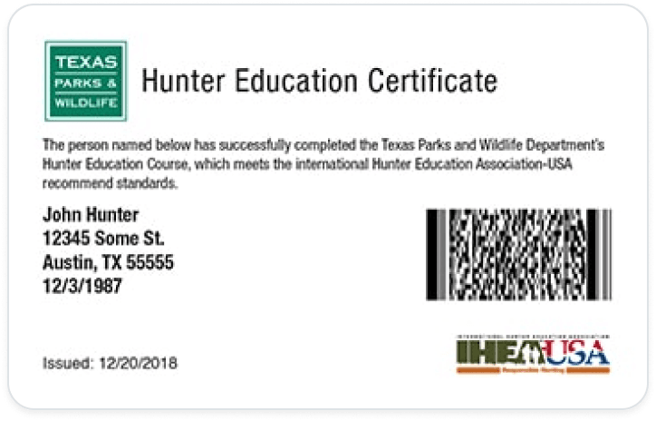 TPWD-Approved Hunter Safety Course Online