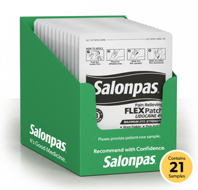 Get a 21 Sample Display Box of Salonpas® Pain Relieving FLEX Patch!