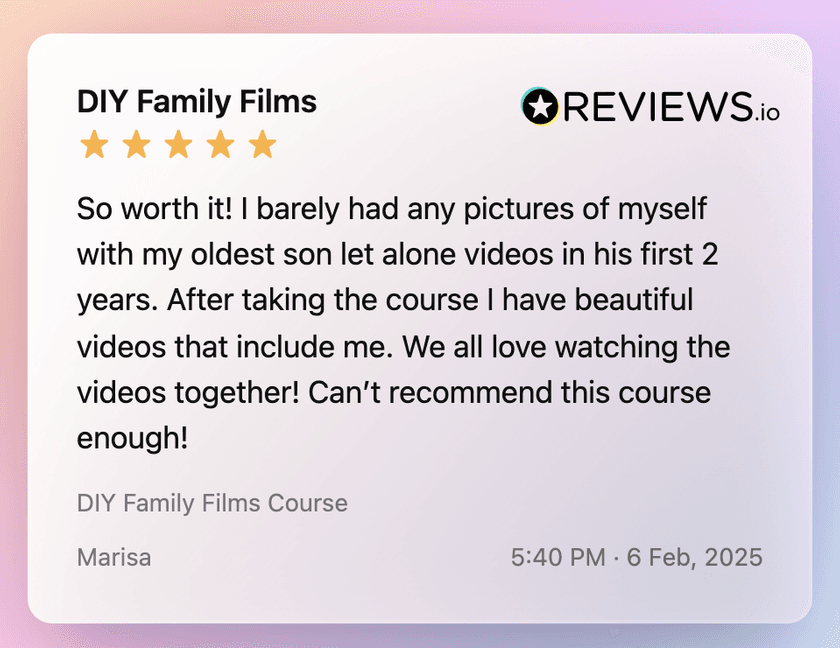 DIY Pro-Looking Family Home Videos + home movies on Your Phone Course