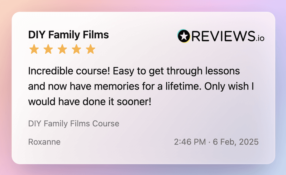 DIY Pro-Looking Family Home Videos + home movies on Your Phone Course