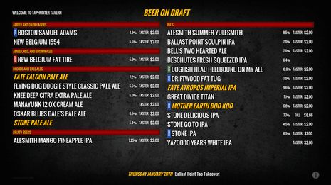 Digital Drink Menus - TapHunter