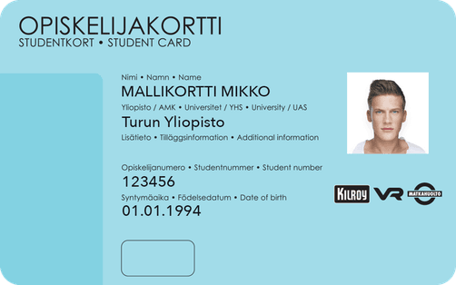 Student card? Frank.