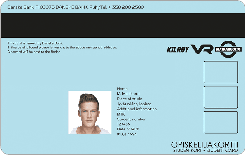 Student card? Frank.