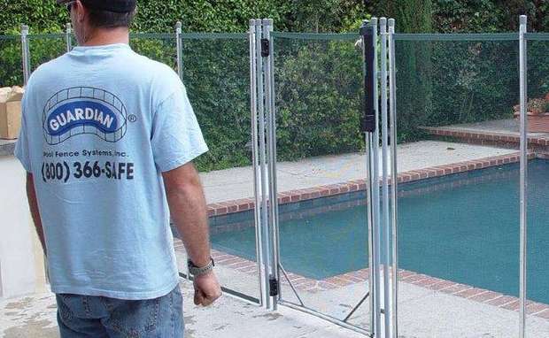 Our No Holes Pool Fence provides a sturdy base. Easy to install ...