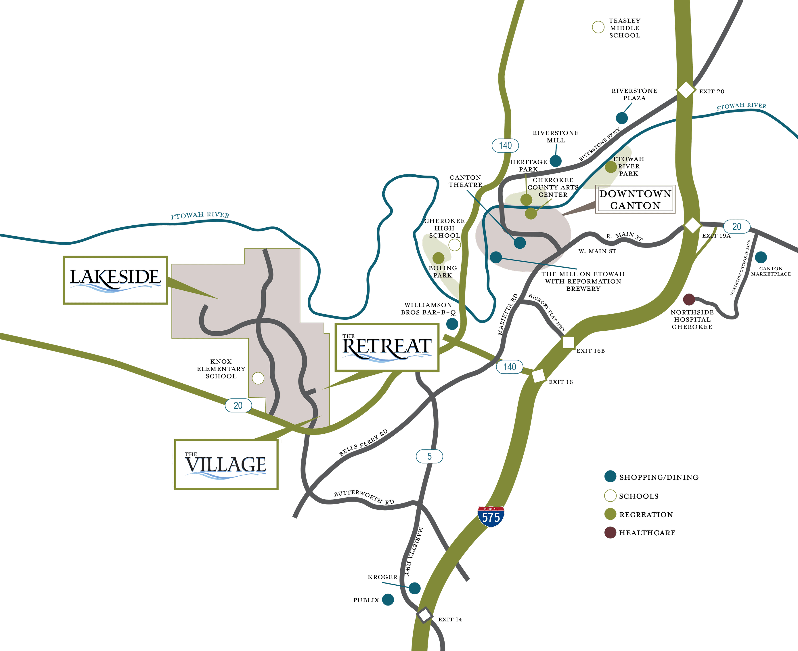 Address & Map | Lakeside at River Green