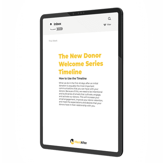 New Donor Welcome Series Timeline | NextAfter.com