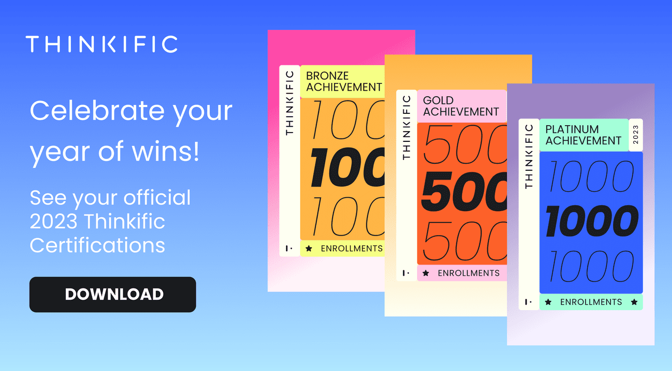 2023 Certifications from Thinkific