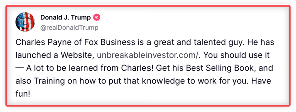 Unbreakable Investor by Charles Payne