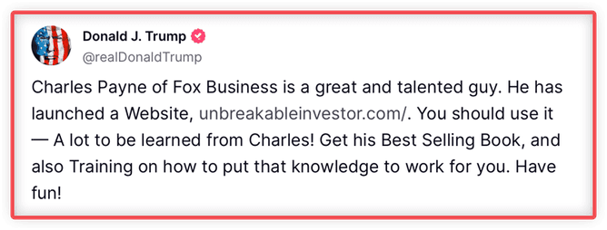 Unbreakable Investor by Charles Payne