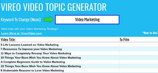 Video Topic Generator